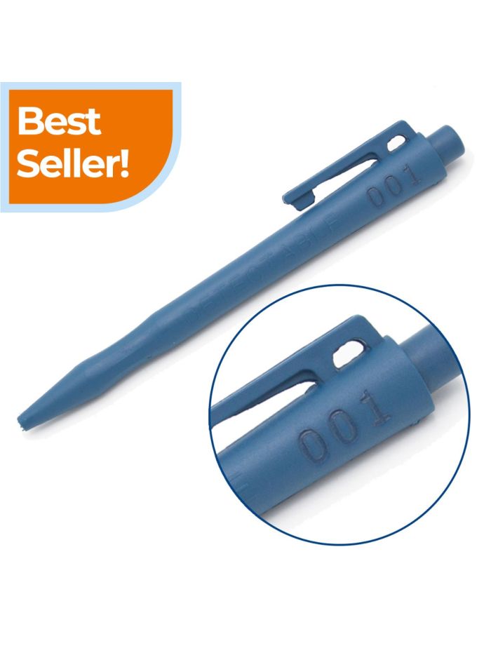 Sequentially Numbered Detectable HD Retractable Pens | Metal Detectable Pen | Detectamet